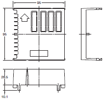 E5AR-T Programmable Digital Controller/Dimensions | OMRON Industrial Automation Indonesia